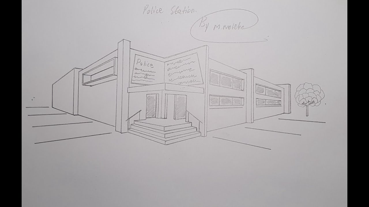 How to draw a Department Building in 3D. - YouTube