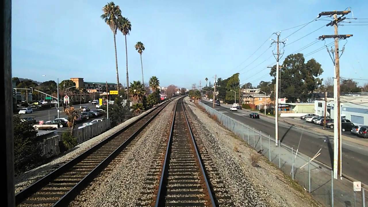 Belmont Caltrain ride. - YouTube