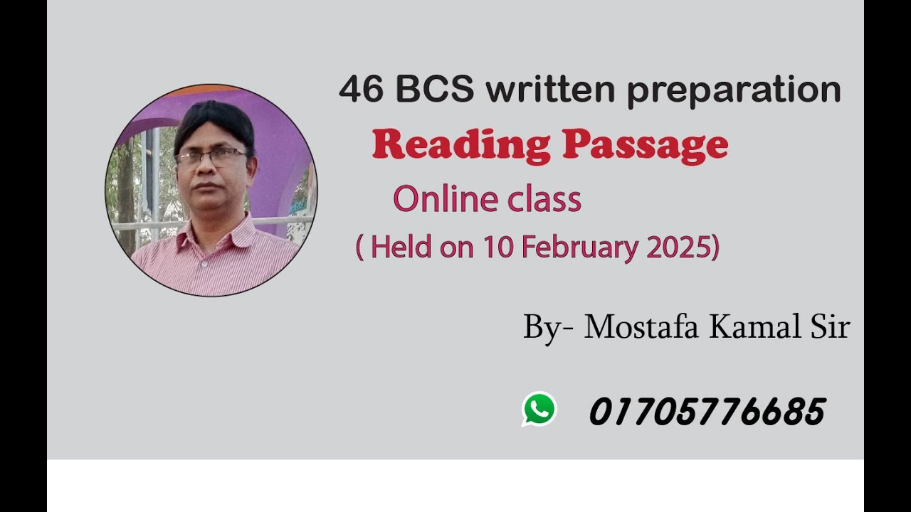 46 BCS written English preparation/ reading passage - YouTube