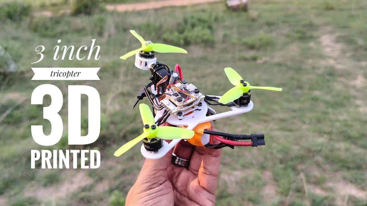 Mini Tricopter Drone/3inch 3D printed Frame/Funbuilt/Inav 8.01/Flywoo ...