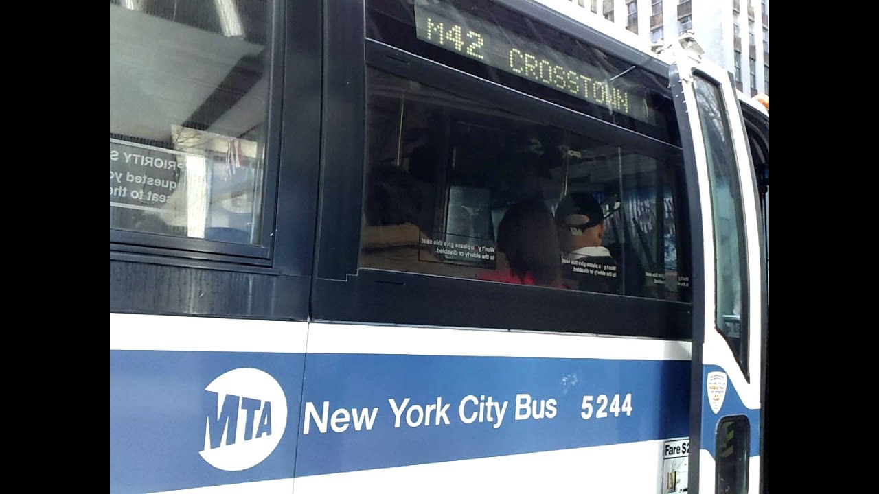 Nova Bus RTS 5244 M42 CROSSTOWN Bus@East 42nd Street/2nd Avenue - YouTube
