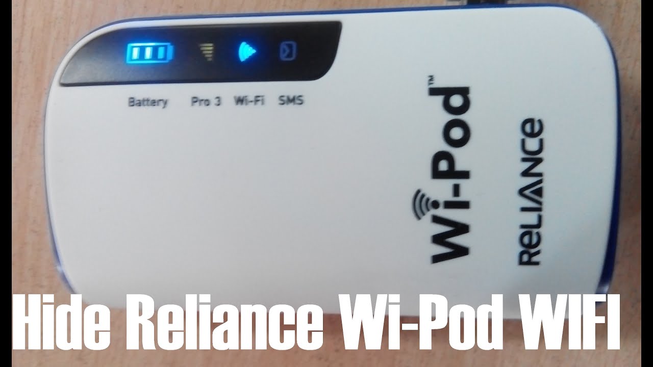 How to hide Reliance Wipod Wifi from others - YouTube