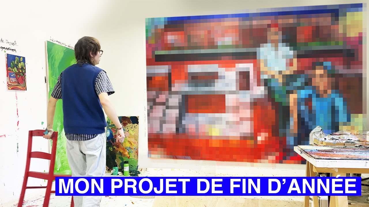 200h pour Peindre le Projet de fin d’étude en Art - art vlog 25 🧑‍🎨 ...