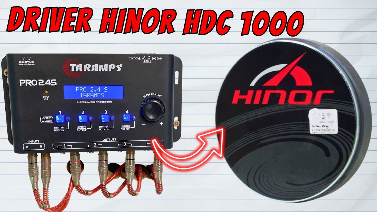 como fazer CORTE DE FREQUÊNCIA PARA DRIVER HINOR HDC 1000 - 125 WATTS RMS - YouTube