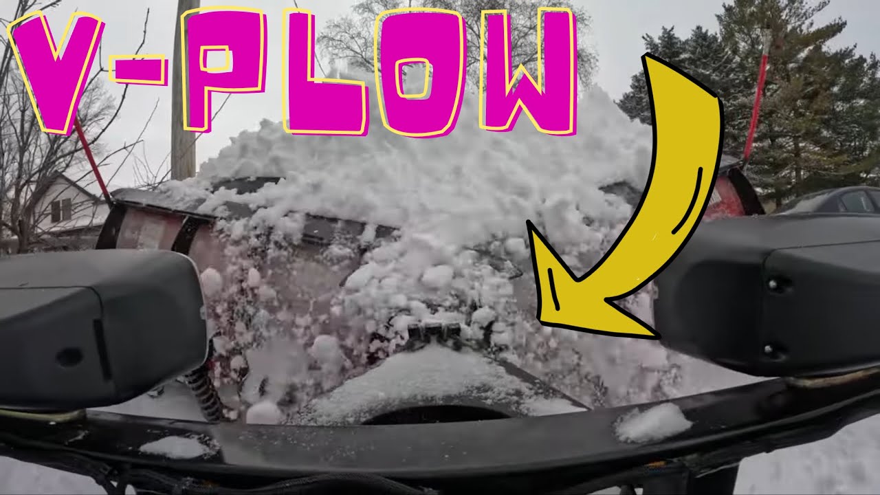 Plowing snow with Western MVP Plus - YouTube