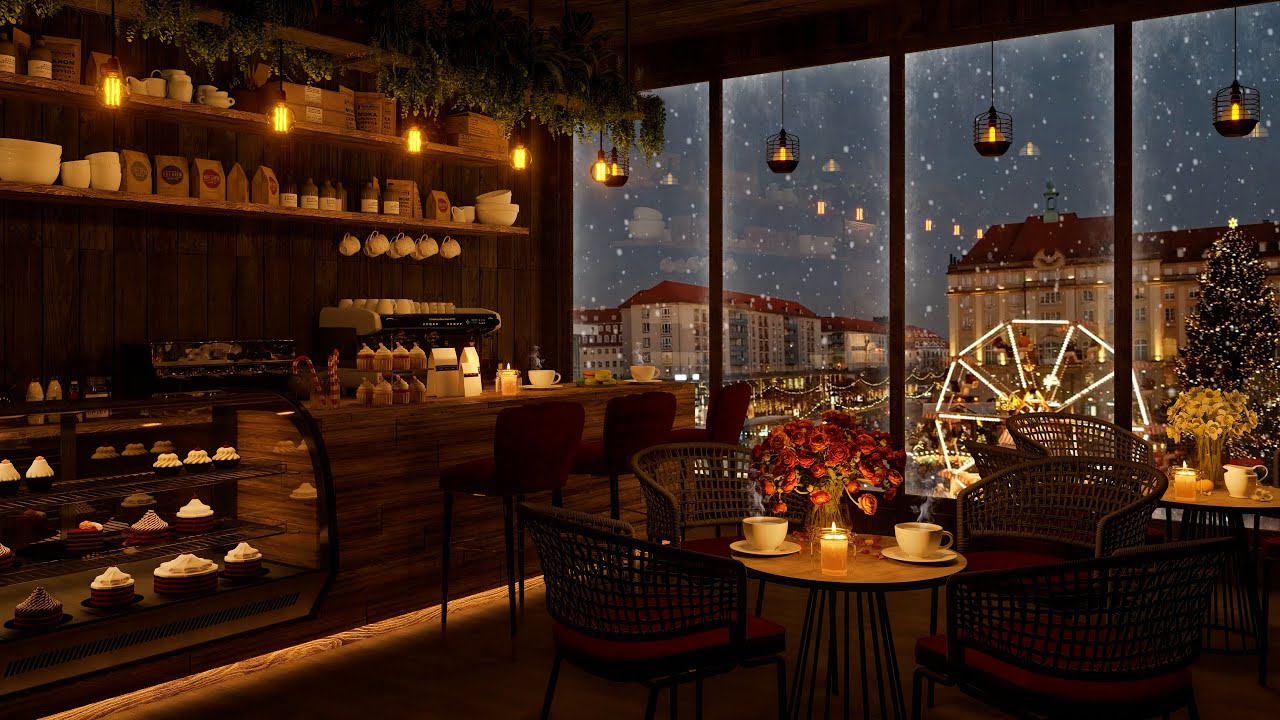 Winter Night Jazz Music - Stress Relief - Relaxing Cafe Jazz Music for ...