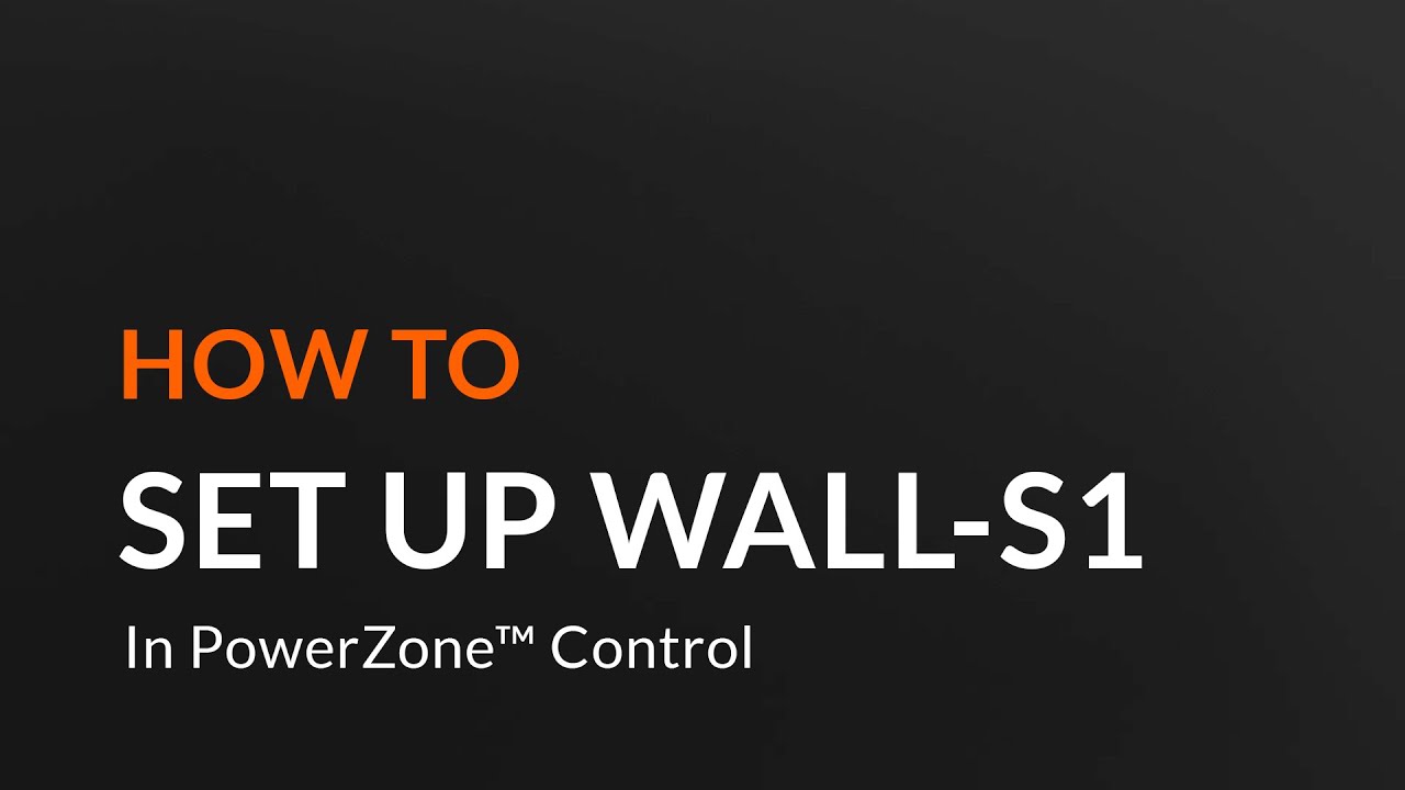 How to set up Wall-S1 wallcontroller - YouTube