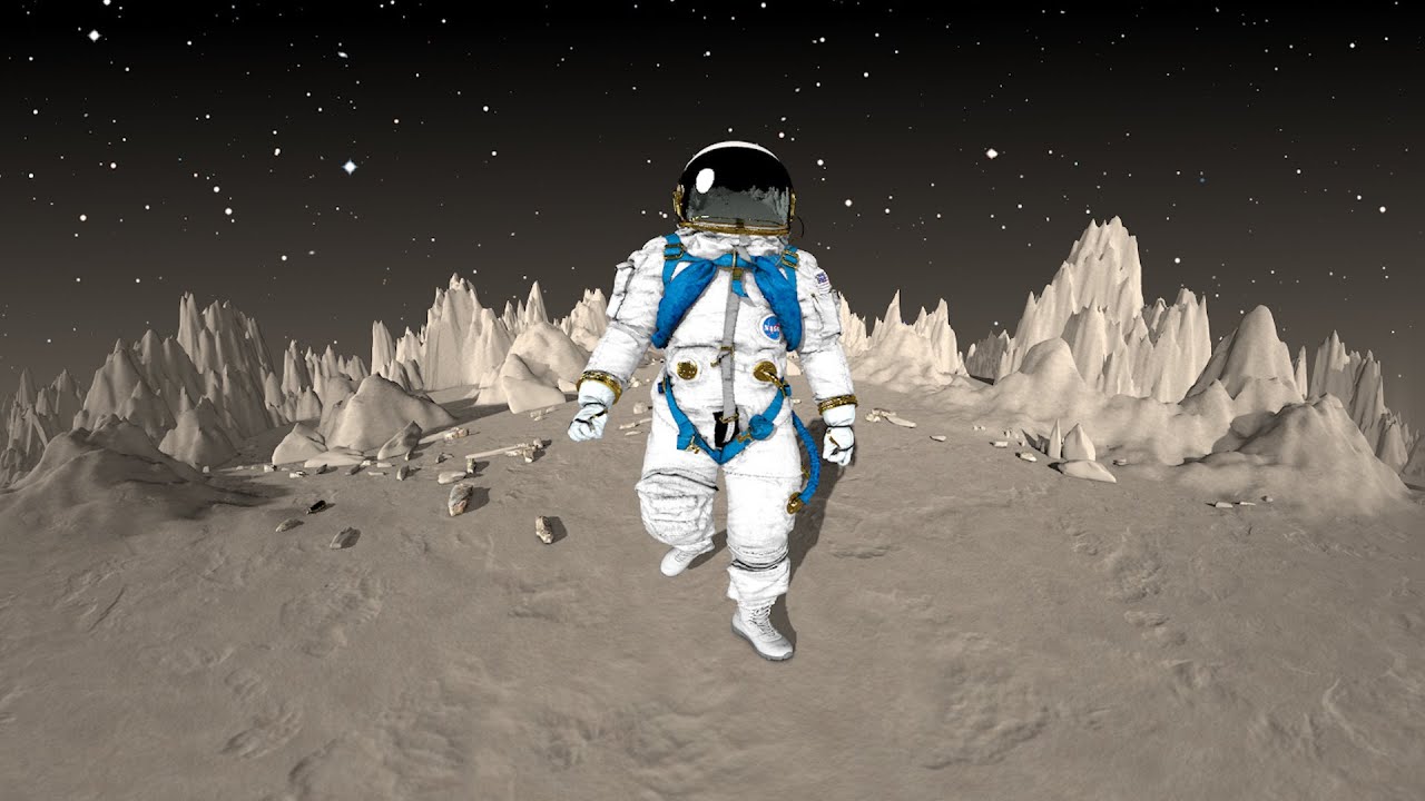 Astronaut on the Moon Animated Background - FREE HD Screensaver #2 ...