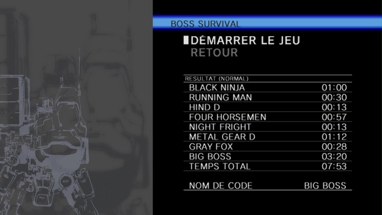 Metal Gear 2: Solid Snake - Boss Survival - 7:53 / Big Boss Rank ...