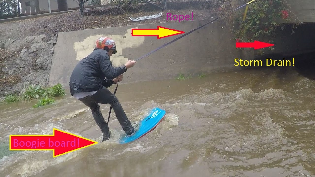 URBAN DRAIN SURFING! *Sketchy* - YouTube