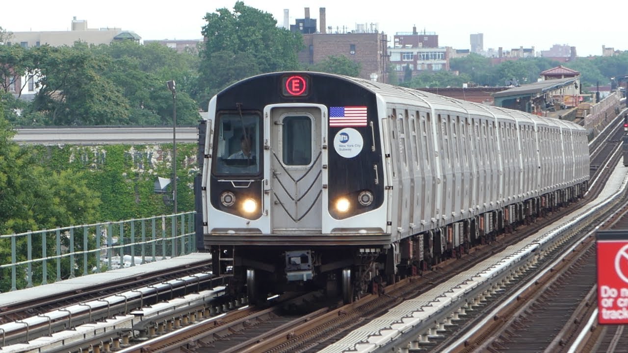 IND Culver Line: R160A-2 E Train at Bay Parkway-McDonald Ave (Very Rare ...