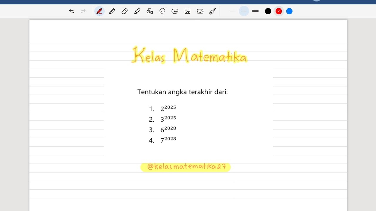 Angka terakhir dari 2²⁰²⁵ berapa? - YouTube