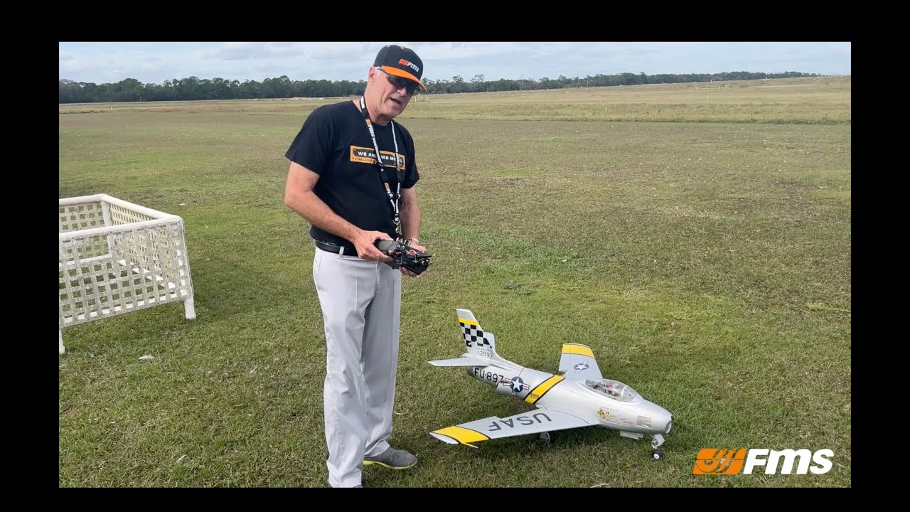 MIchael Wargo Flies the FMS EDF Jet 80mm F‑86 Sabre - YouTube