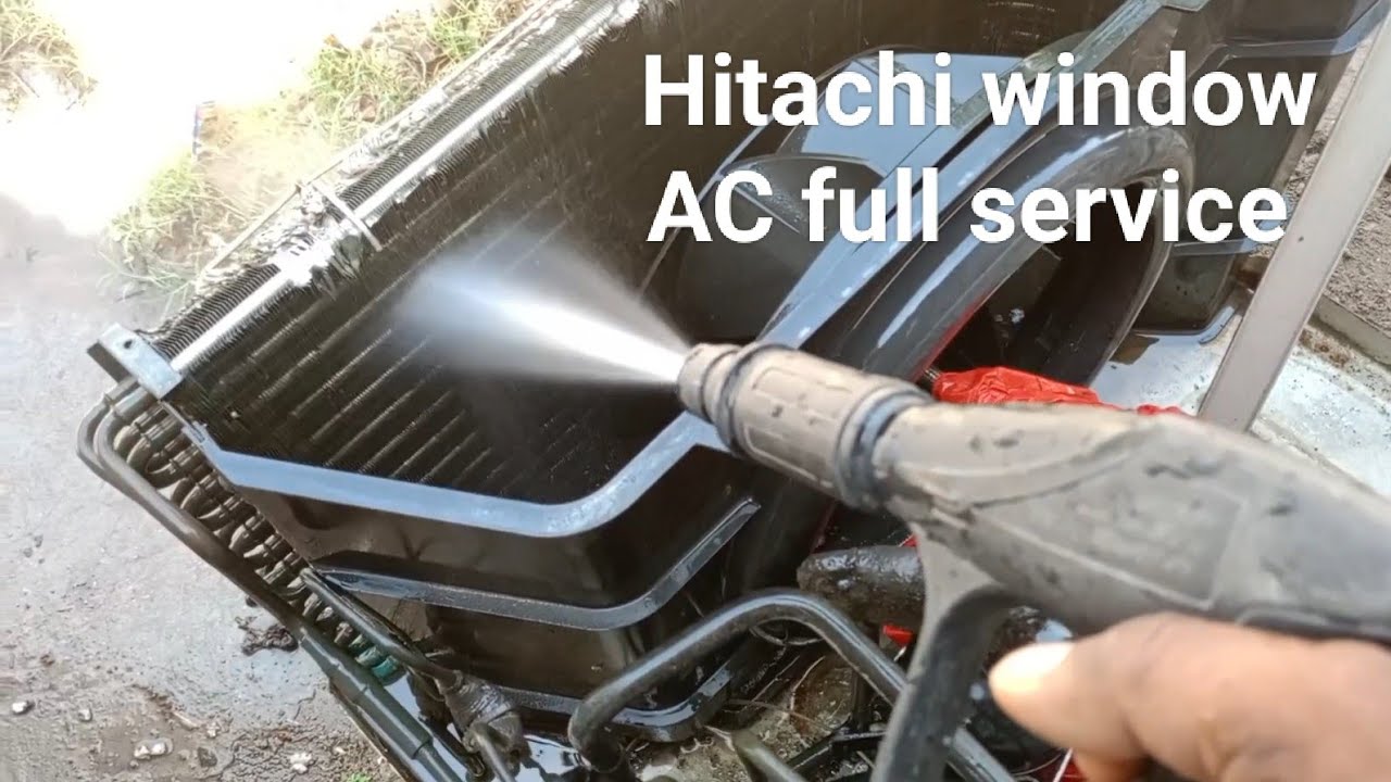 Hitachi window AC full service !! AC service at home - YouTube