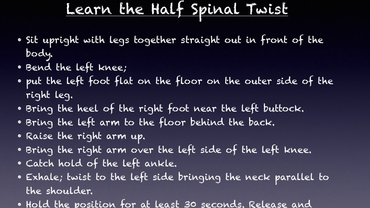 Half Spinal Twist for kids - YouTube
