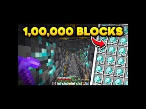 Mining 1000000 blocks in Minecraft😱😱😱😱 - YouTube