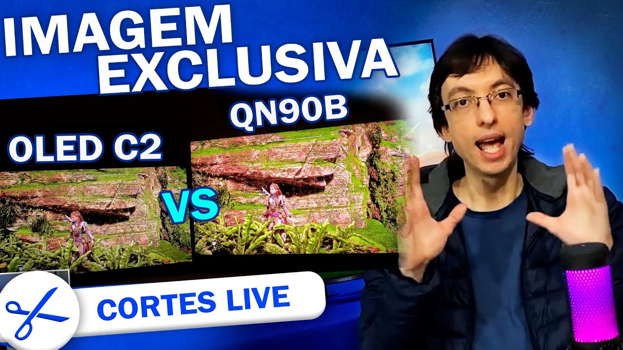 QN90B é melhor que a nova OLED C2 para GAMES? (CORTES DA LIVE) - YouTube