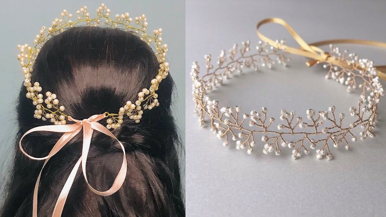 DIY Hair Crown ll Hair Accessory by Elegant Fashion - YouTube