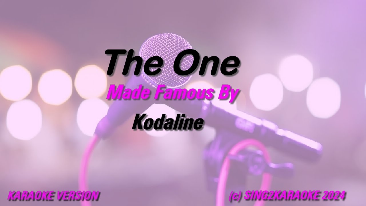 Kodaline The One (Karaoke Version) Lyrics - YouTube