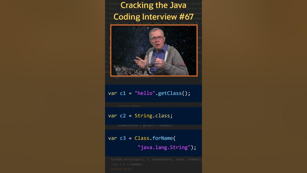 What Is The Class Named Class Cracking The Java Coding Interview Youtube 9017