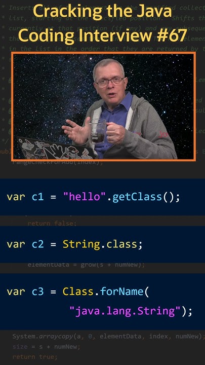 What Is The Class Named Class Cracking The Java Coding Interview Youtube
