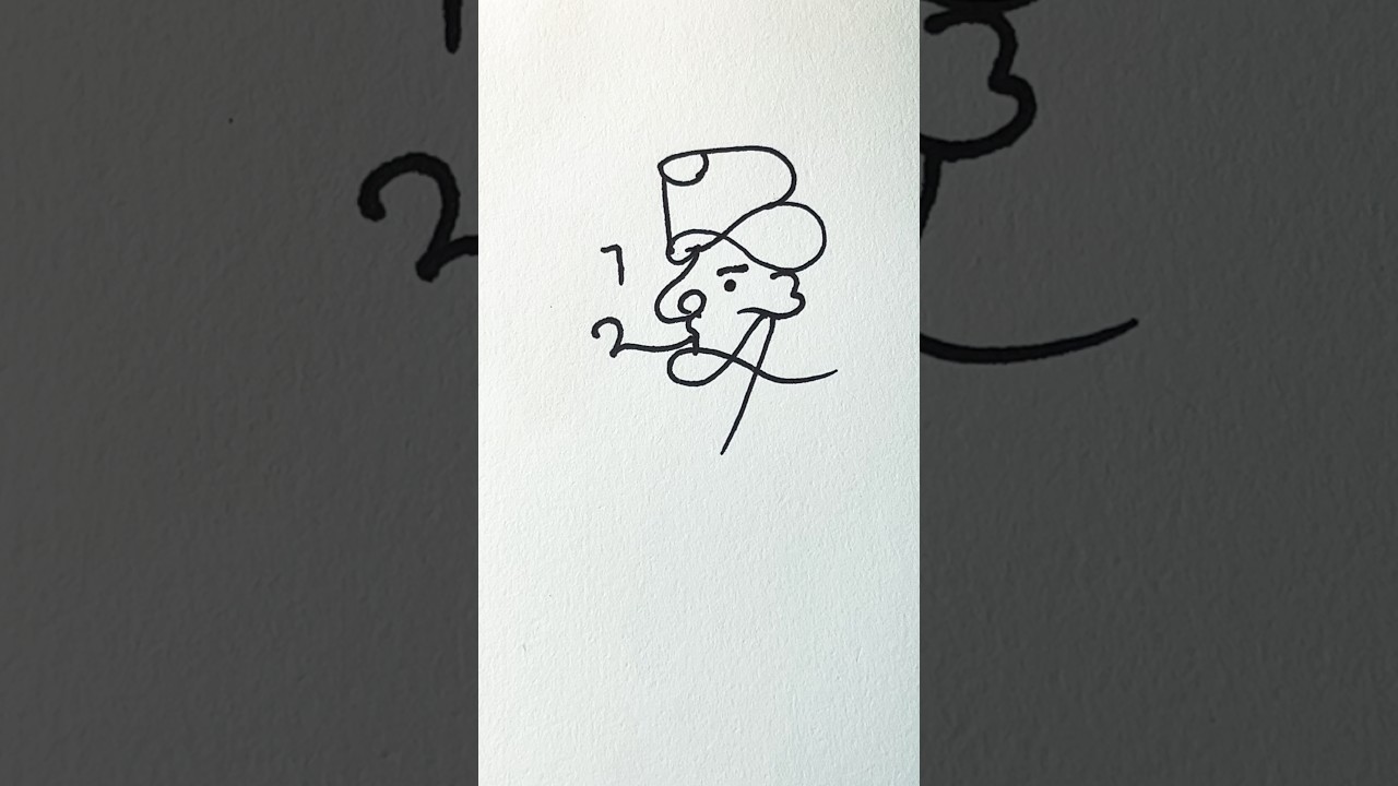 Draw a man with numbers #art #satisfyling #vairalshort #trendingshorts ...