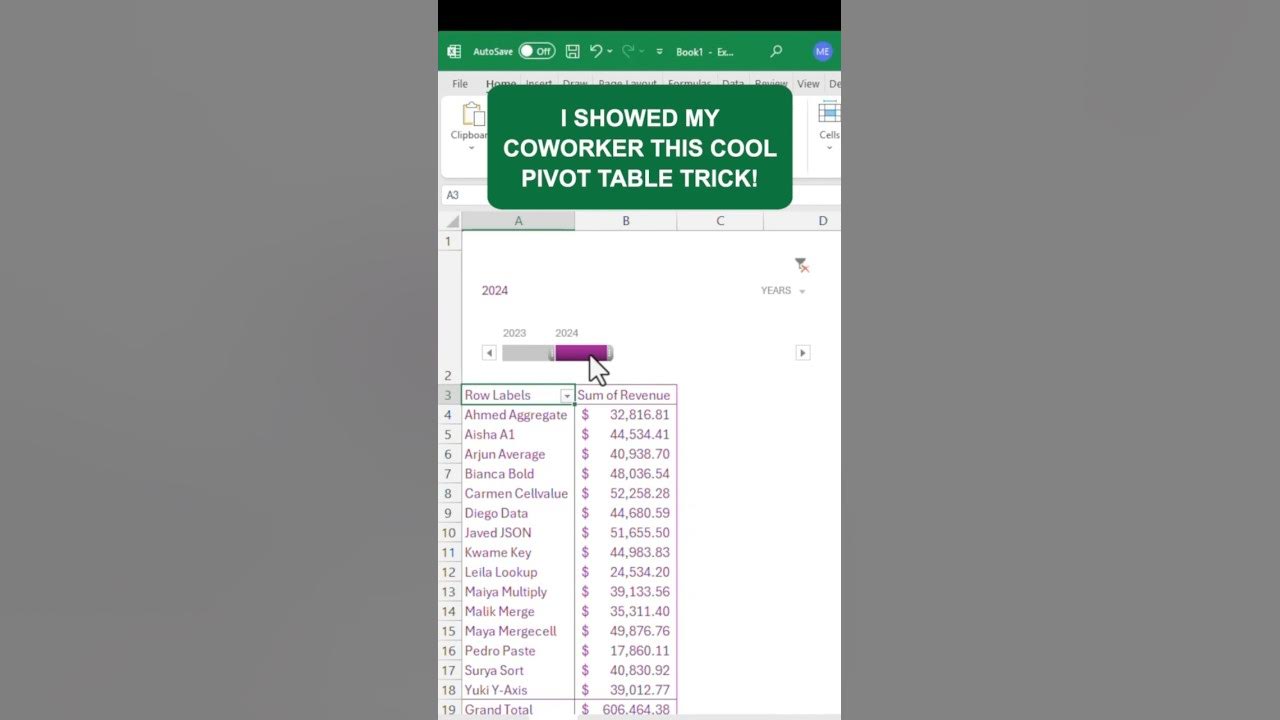 Pivot Table Timeline ⏳ #excel #exceltips - YouTube