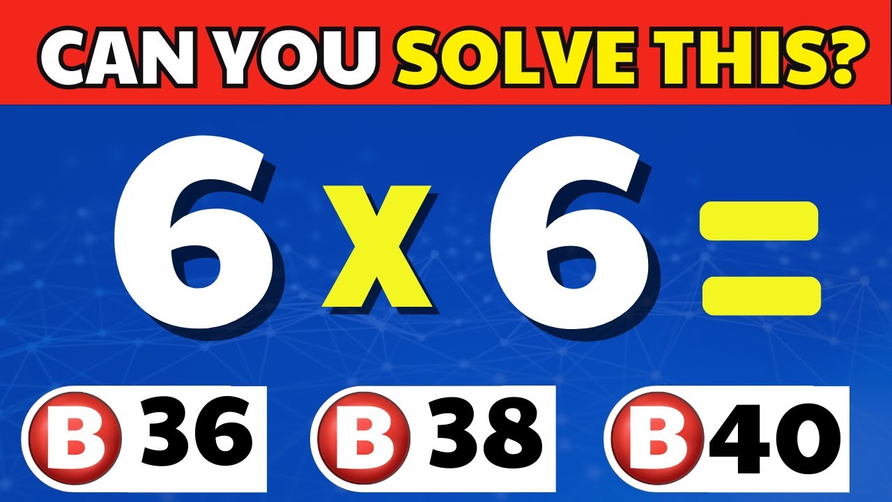 Can You Solve It? 45 Quick Math Questions | QuizEarth - YouTube