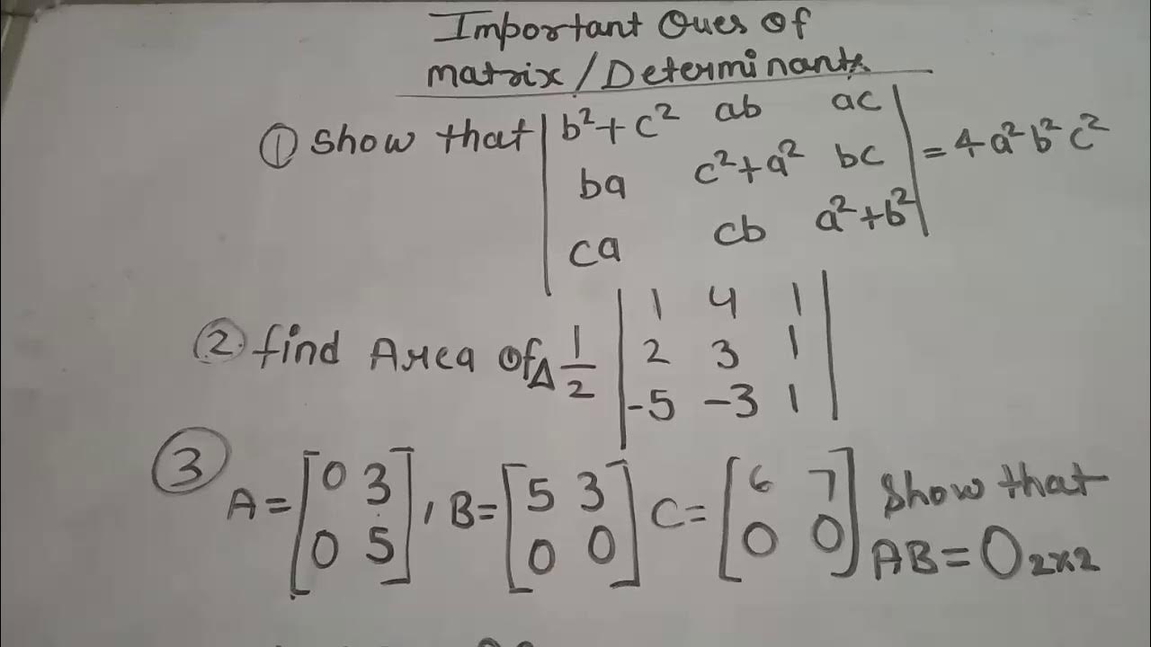 BCS-12 | BCOC-133 | Important Question of Matrix | BCA | BCOMG |BSCG ...