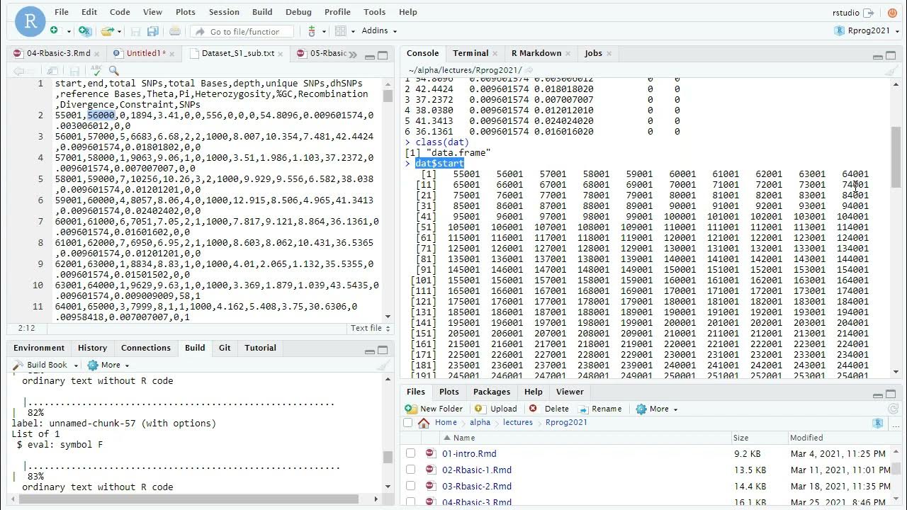 Rprog2021, R, data read, write, transformation - YouTube