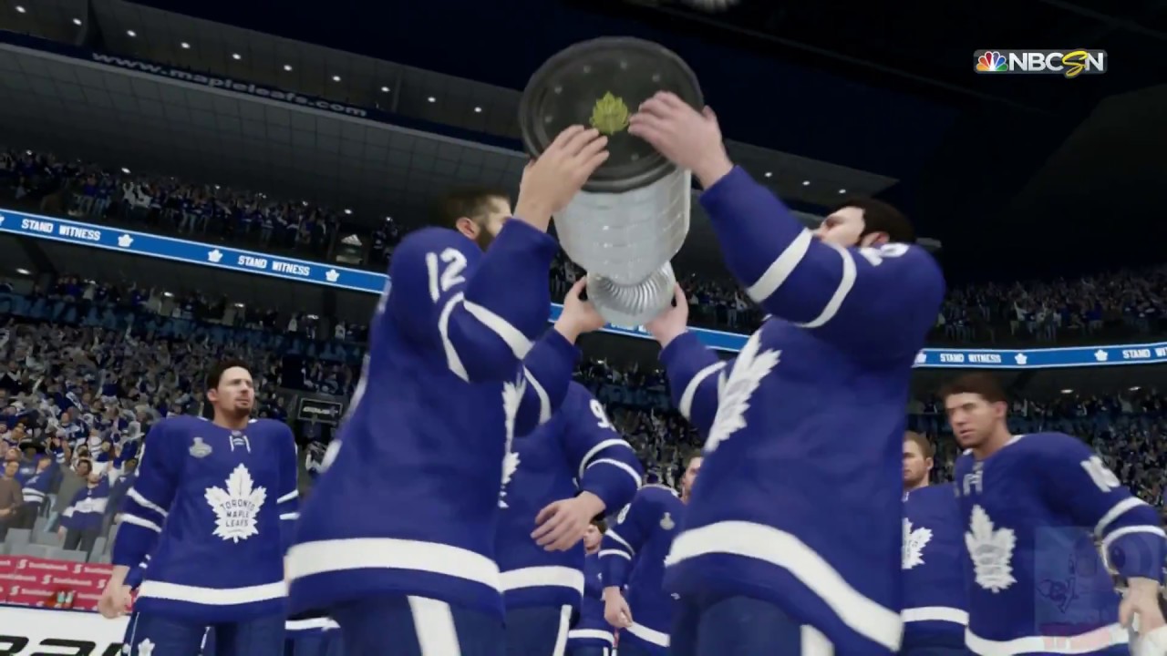 NHL 19 - Toronto Maple Leafs Stanley Cup Celebration - YouTube