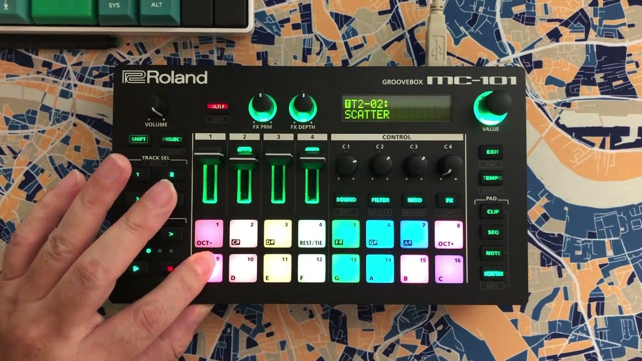 Some kind of "Wave" with Roland MC-101 - YouTube