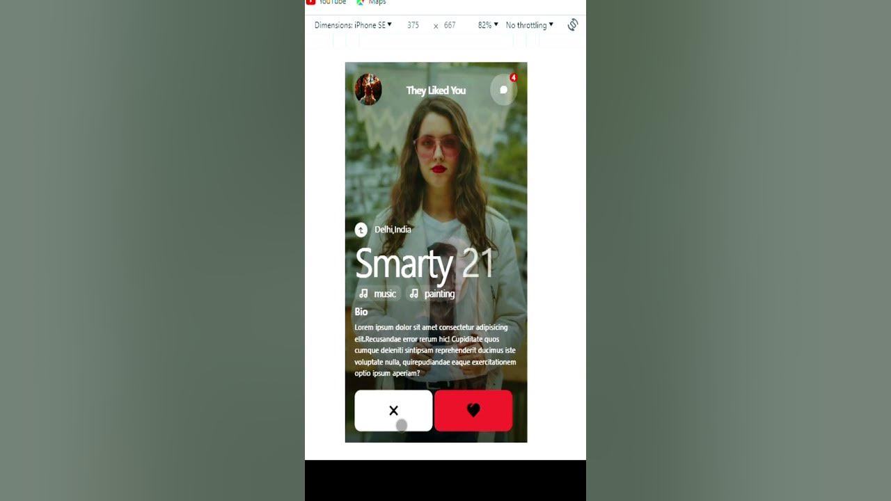 Tinder Web Effect Coding Html5 Python Css Coderslife Javascripts Youtube