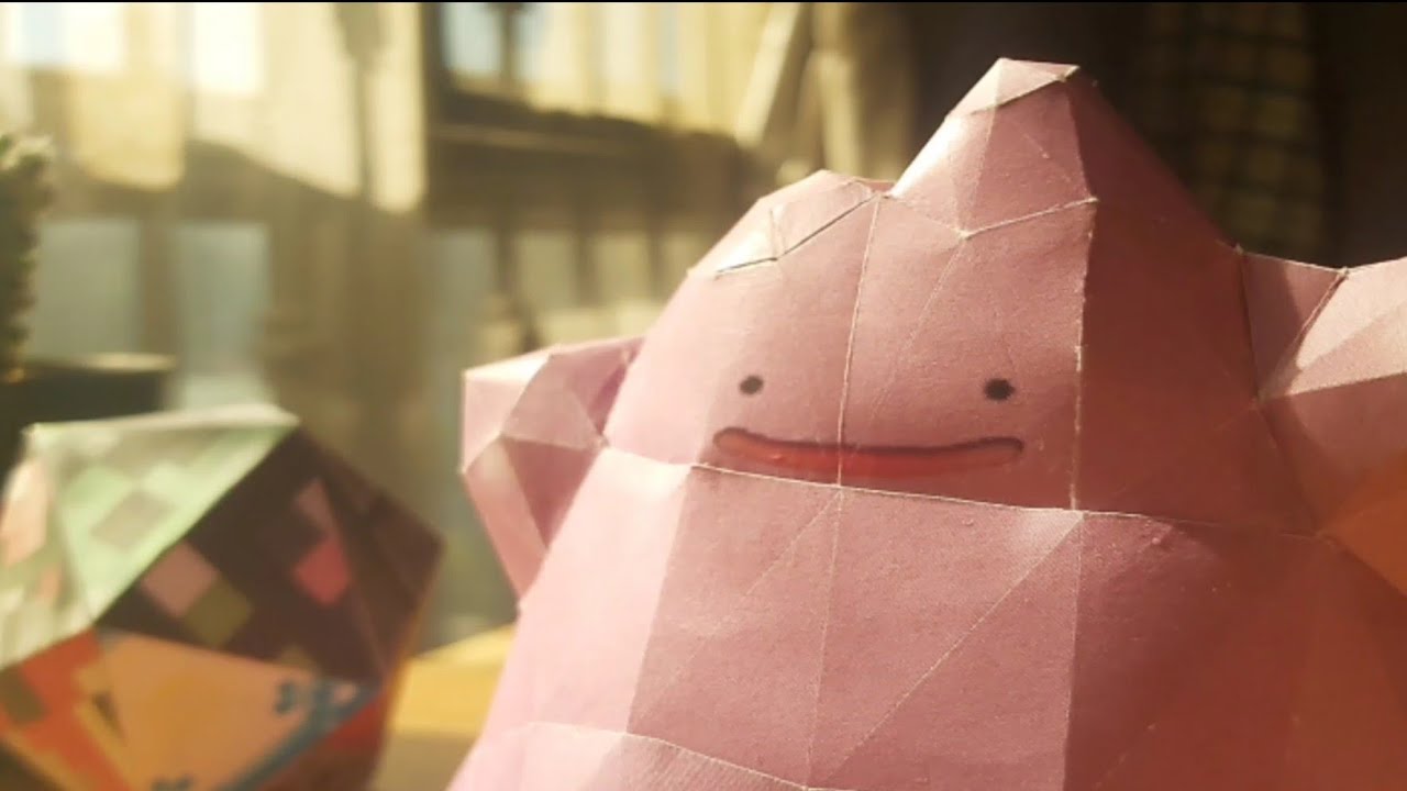 Ditto Pokémon Papercraft stopmotion - YouTube