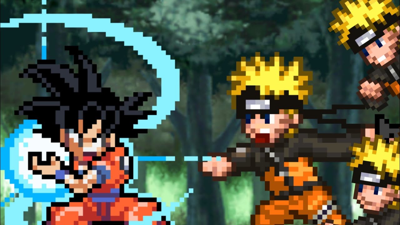 goku VS naruto (sprite Animation) - YouTube
