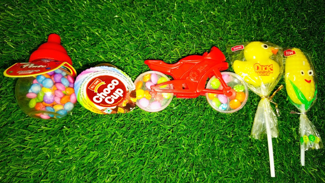 Satisfying video Asmr lollipops, chocobin, choco cup unboxing video ...