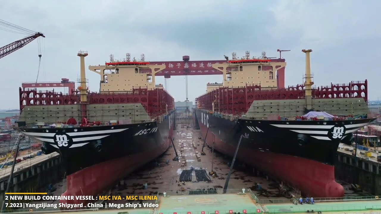 Msc Iva | Msc Ilenia : 2 new container vessel being construction - YouTube