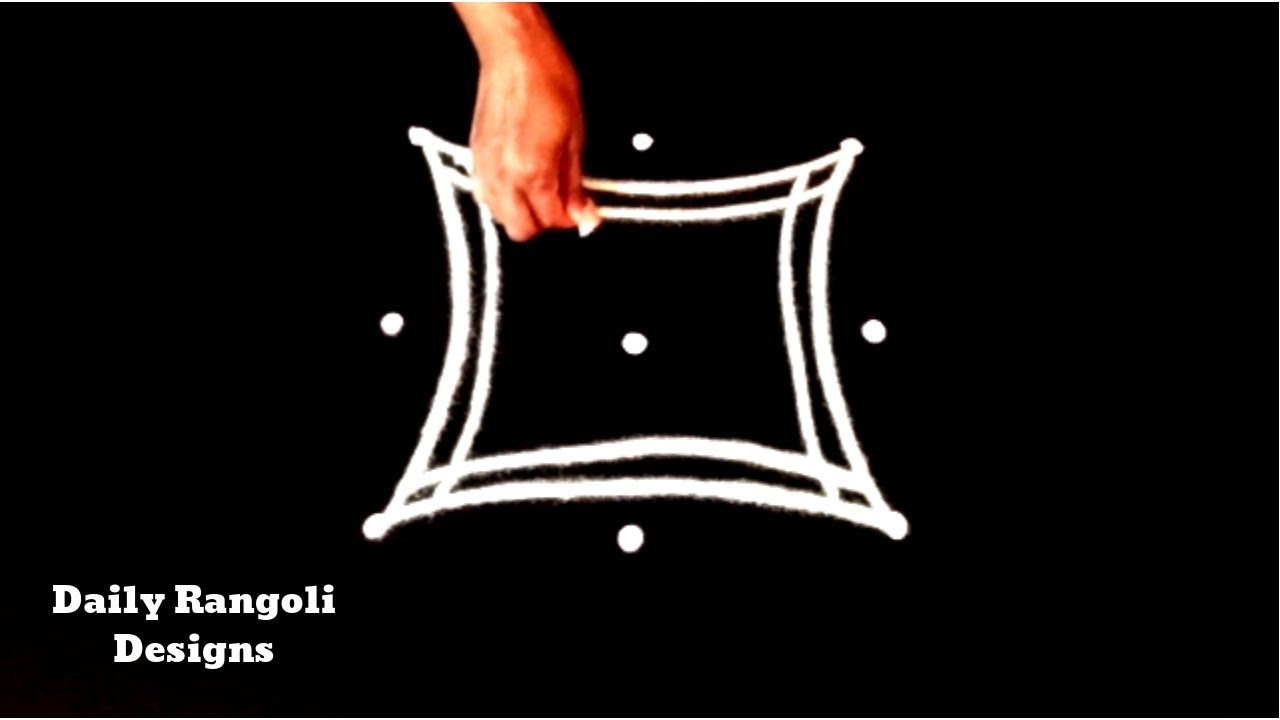 Very Very Easy Daily Kolam Designs 3X3 Dots | Simple Easy Kolam Muggulu ...