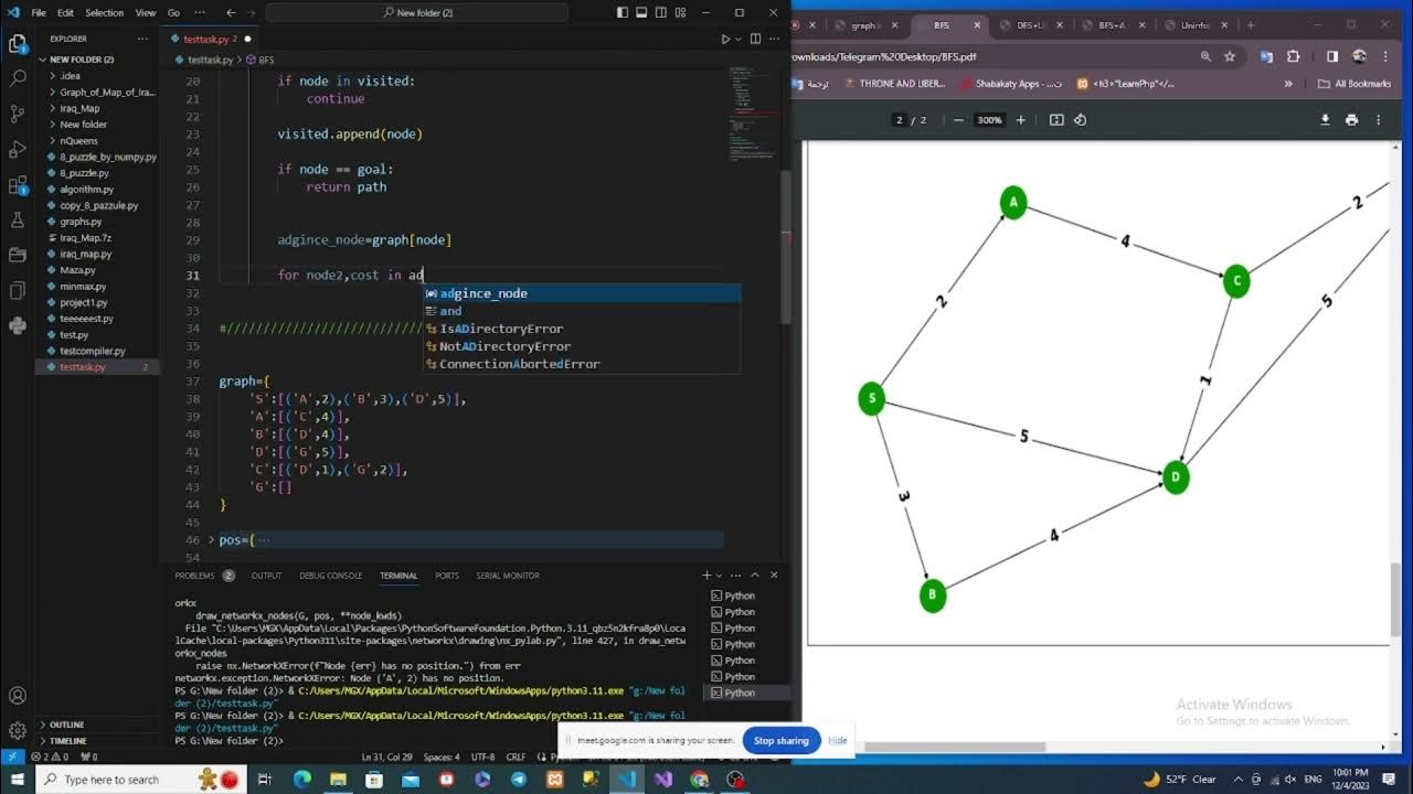Ai-Algorithm-BFS-DFS-UCS-BFS(Best-Firs-Search)-A star(A*) - YouTube