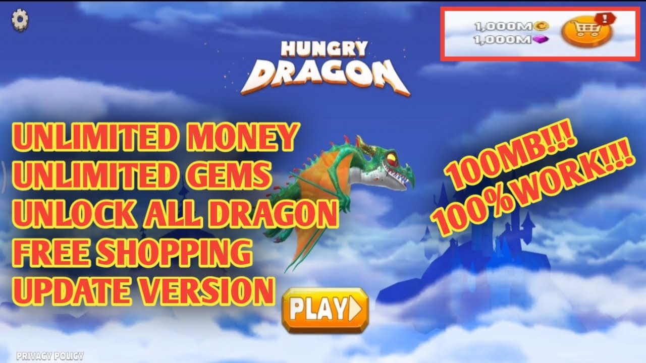 GAME HUNGRY DRAGON MOD APK V 4.4 TERBARU 2022 UNLIMITED COIN & GEMS ...