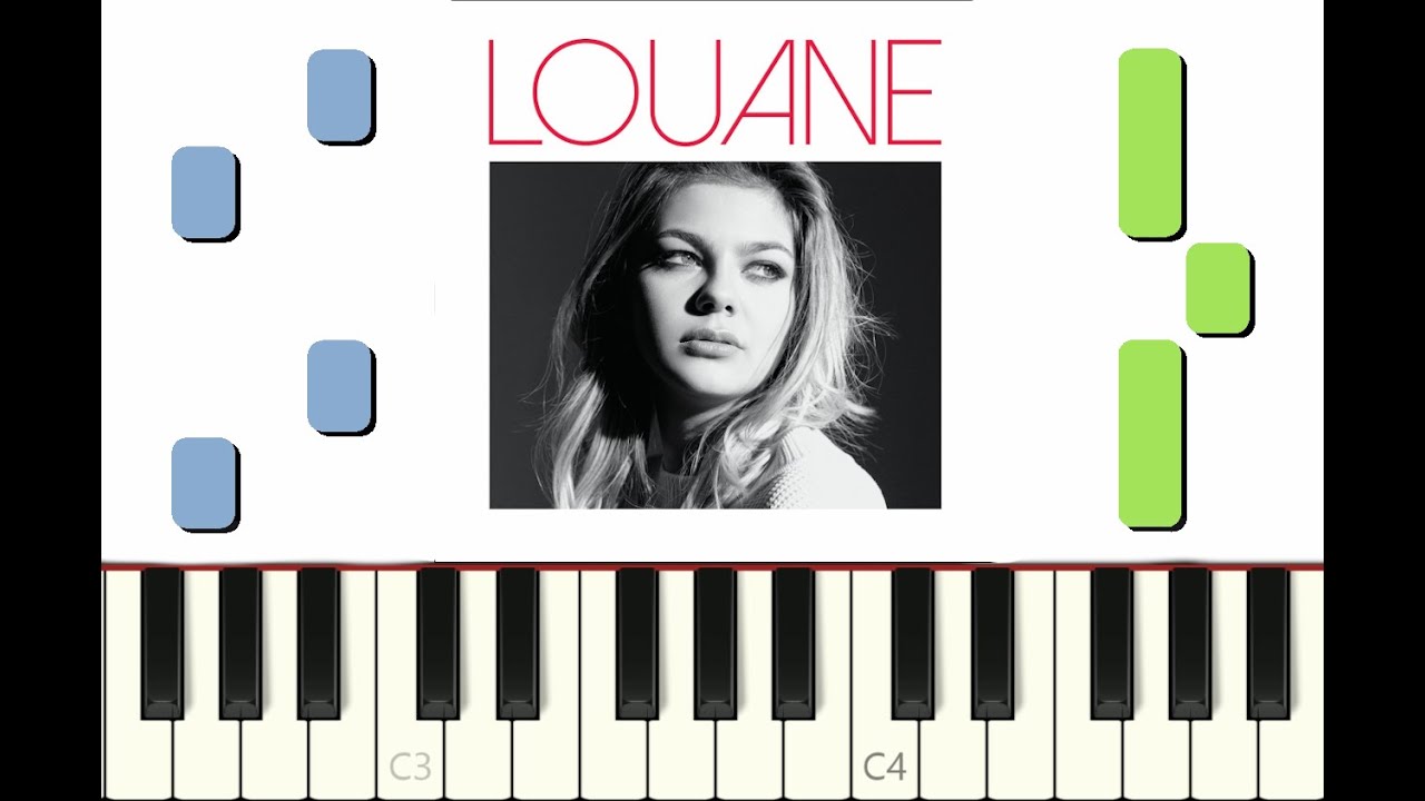 piano tutorial "JOUR 1" Louane, 2014, avec partition gratuite (pdf) - YouTube