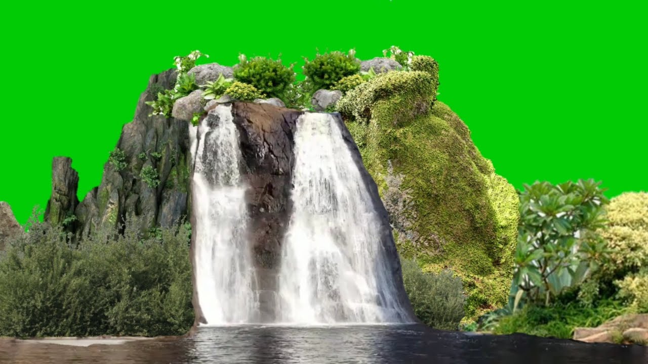 waterfall effect green screen free download - YouTube