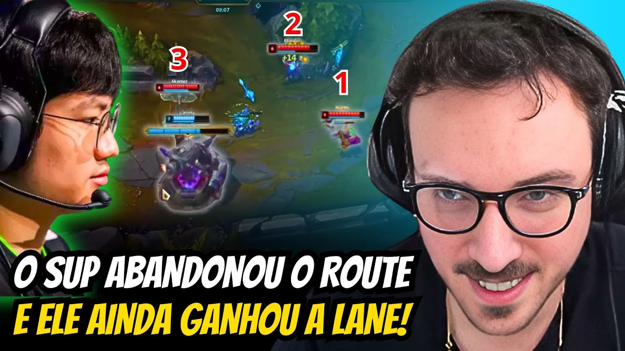 LOUD ROUTE: UMA AULA DE COMO JOGAR LANE DESFAVORÁVEL! micaO Reage ao ...