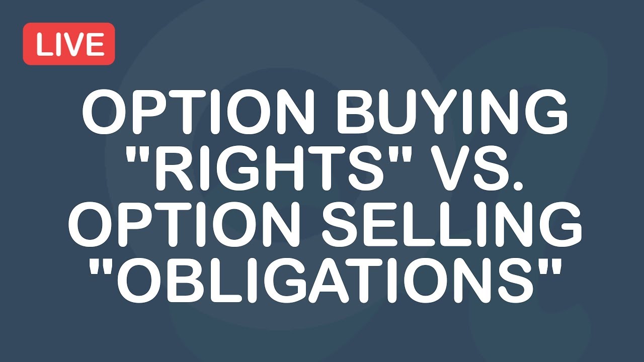 Option Buying "Rights" vs. Option Selling "Obligations" - YouTube