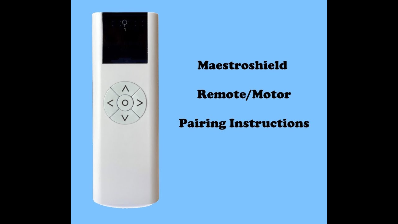 Motorized Screen Remote Pairing (Maestroshield Motors) - YouTube