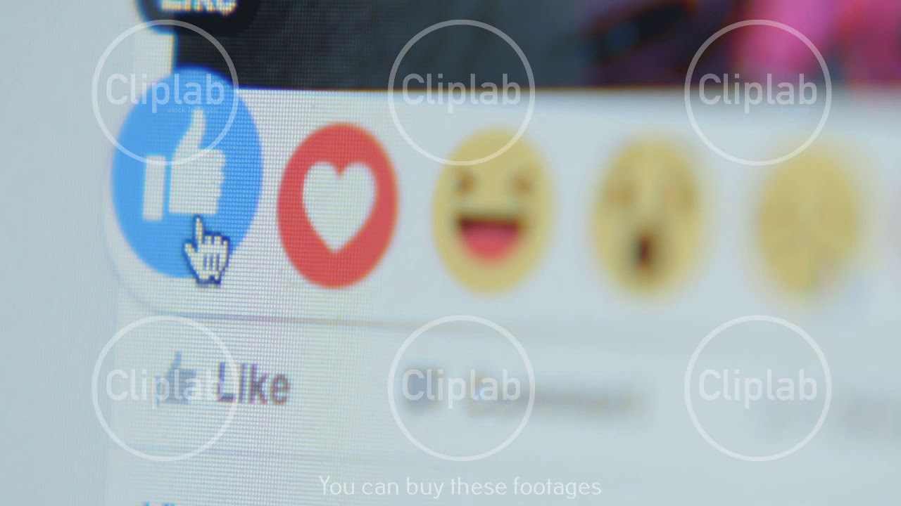 Touching to the icon (Like) in Facebook - close up, side - YouTube