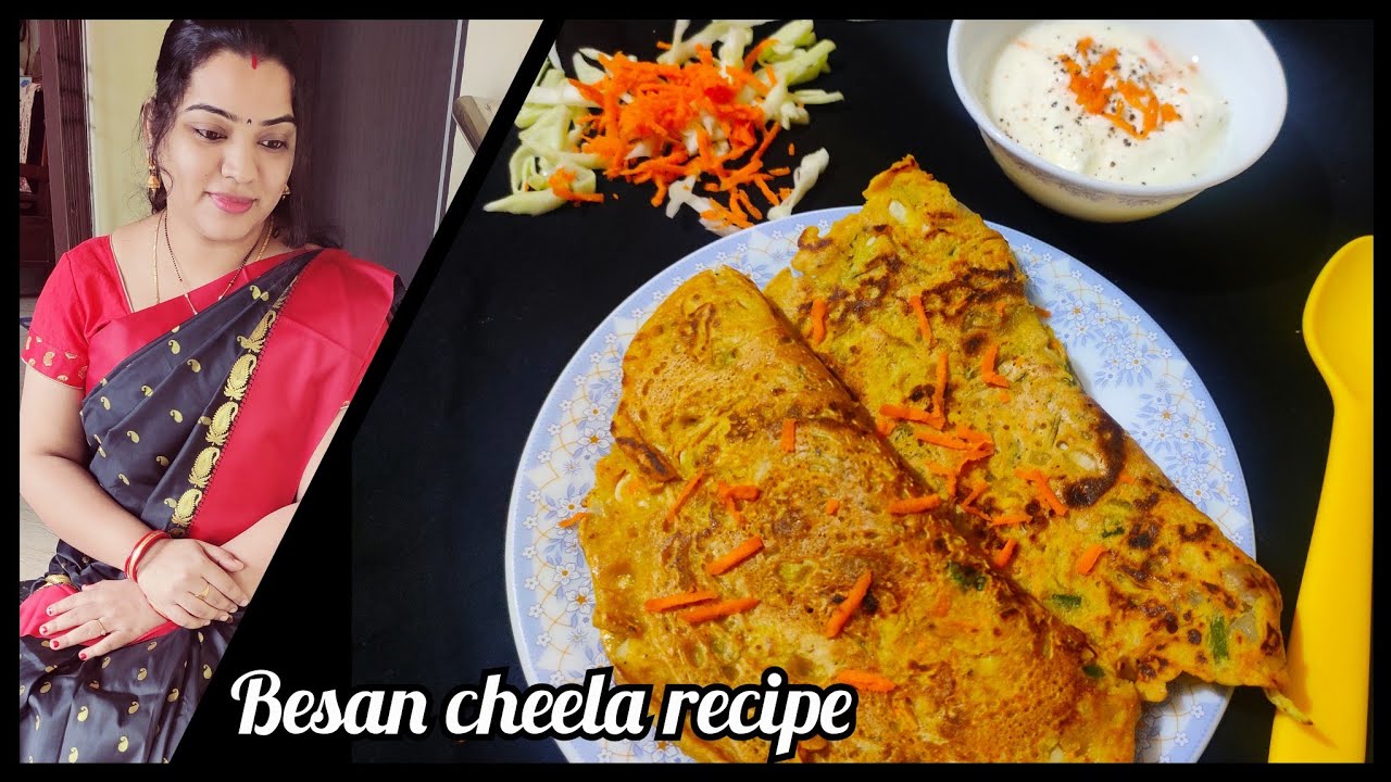 Besan cheela / Besan chilla for diet/Besan ka chilla - YouTube