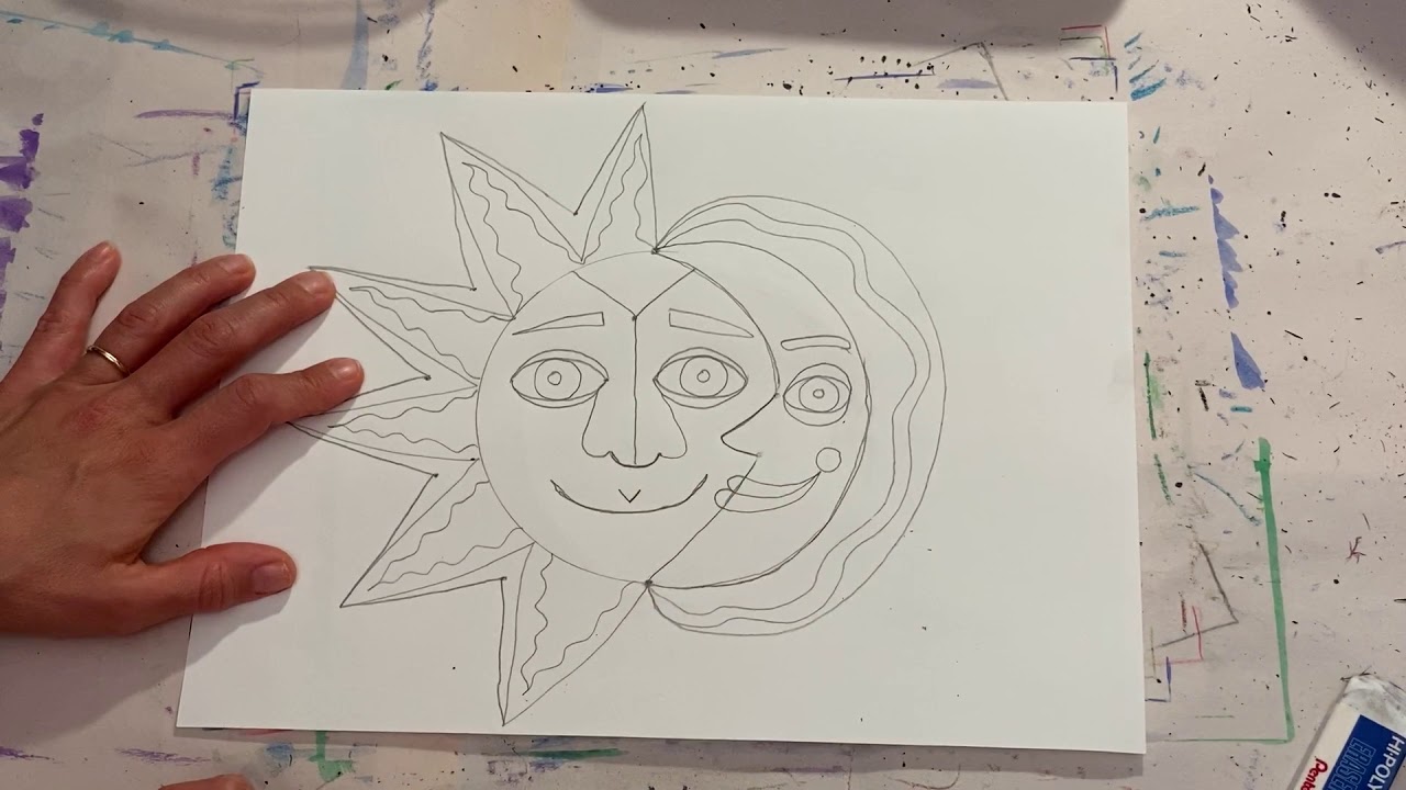 K 1st Grade Mexican Folk Art Sun and Moon - YouTube