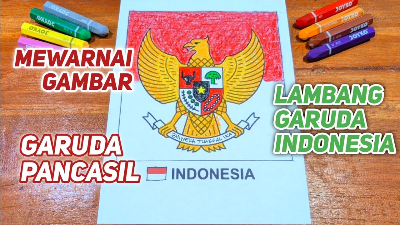 Mewarnai Garuda Pancasila - Mewarnai gambar lambang Garuda Indonesia ...