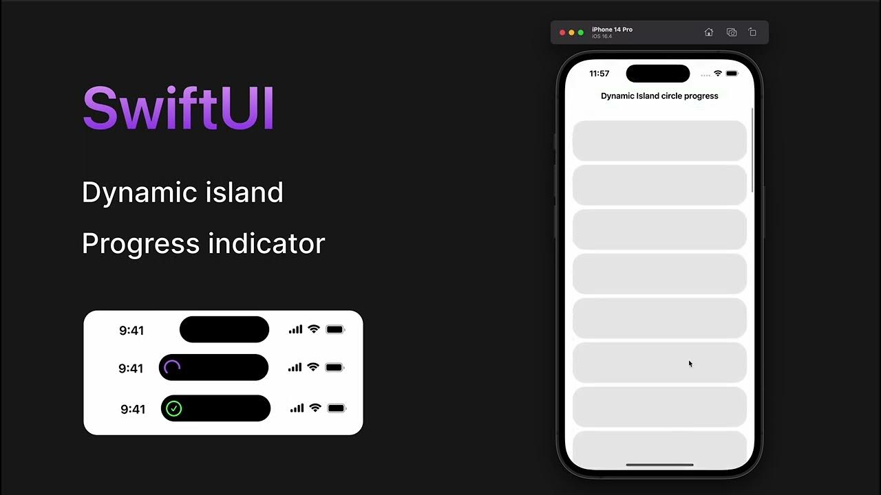 Dynamic island circle progress indicator using SwiftUI - YouTube
